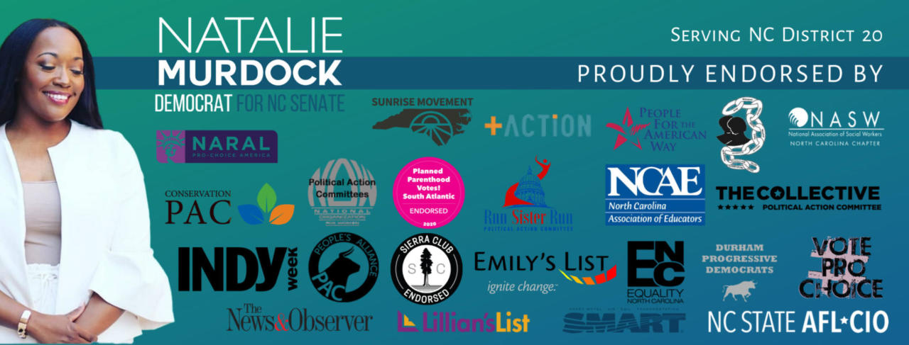 North Carolina Senate Race Durham Nc Endorsements Natalie Murdock